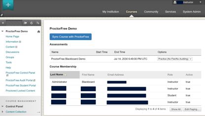 Blackboard LMS Online Proctoring Overview